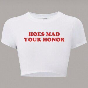 T-Shirt Addicts | Tops | Hoes Mad Your Honor Crop Top Tshirt | Poshmark